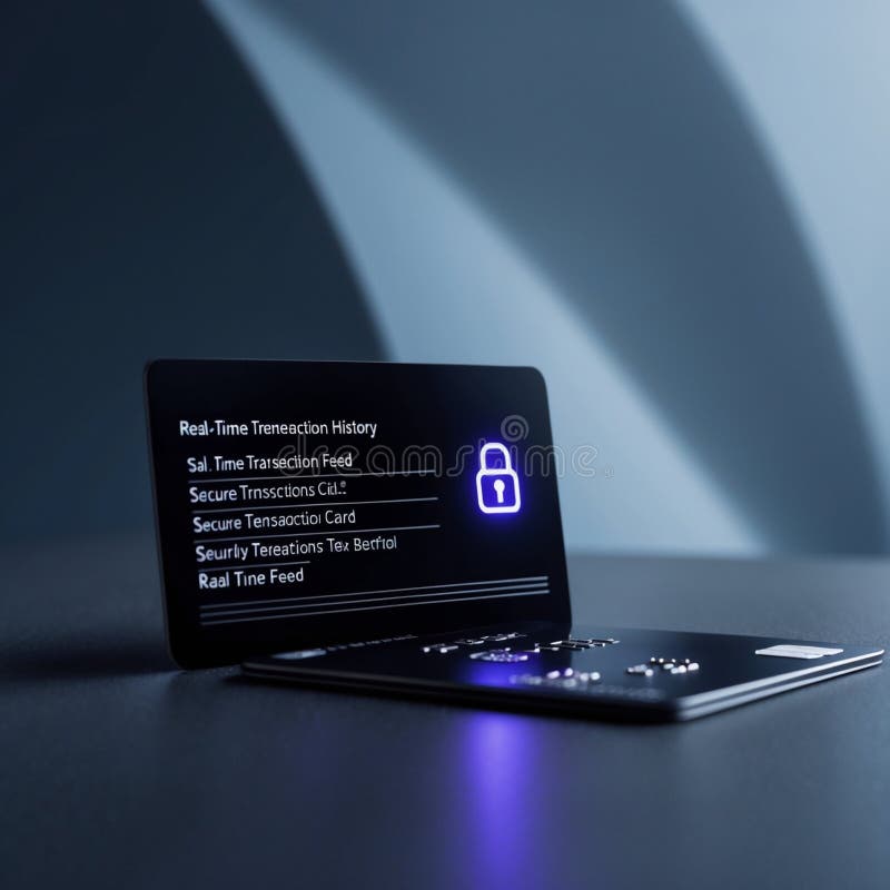 Credit Card with Interactive LED Screen Display Stock Illustration ...