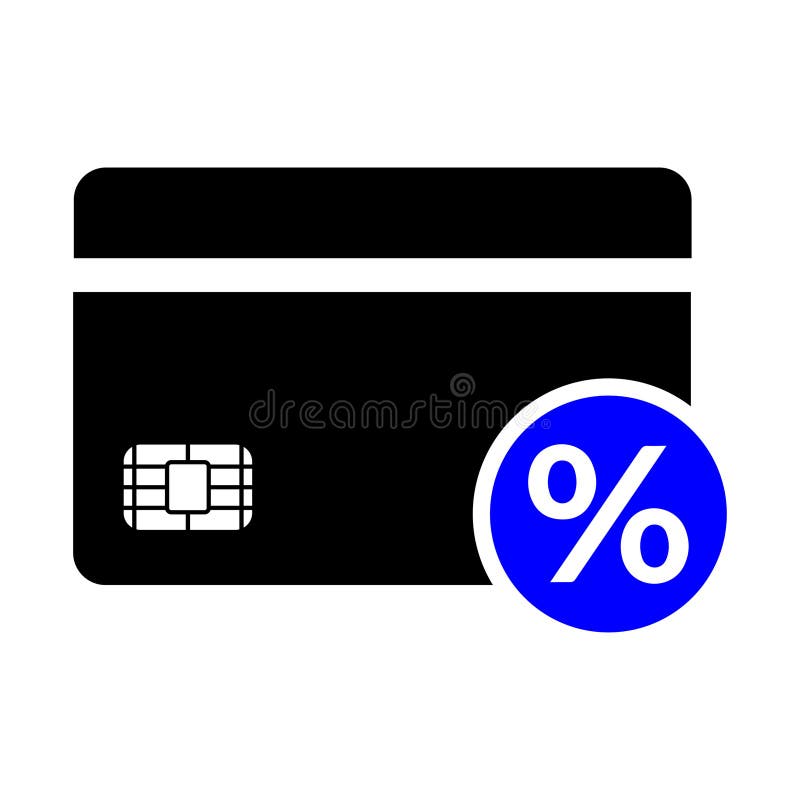 Credit Card Interest Rate Icon Stock Illustration - Illustration of ...