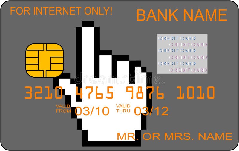 Credit Card for Internet Use only Stock Vector - Illustration of ...