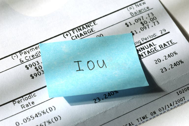 Credit card IOU stock photo. Image of symbolic, debt, hardship - 7983132