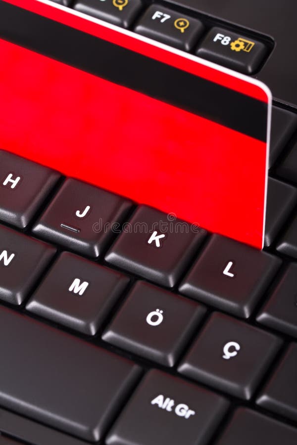 Credit Card on Keyboard stock image. Image of chip, growth - 34867447