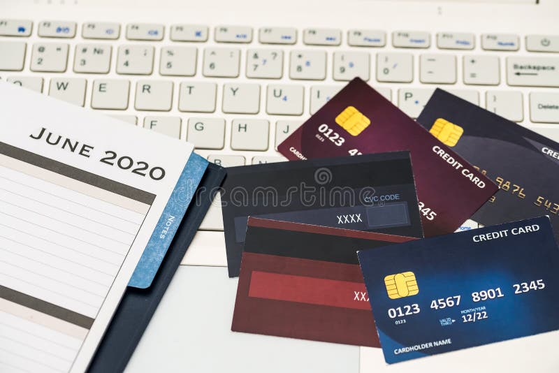 Credit Card on Laptop. Shopping Concept Stock Photo - Image of paying ...