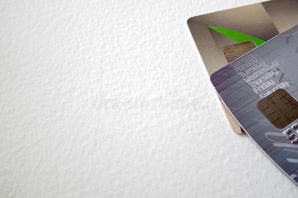 Credit Card Lay on White Paper Stock Photo - Image of paper, economic ...