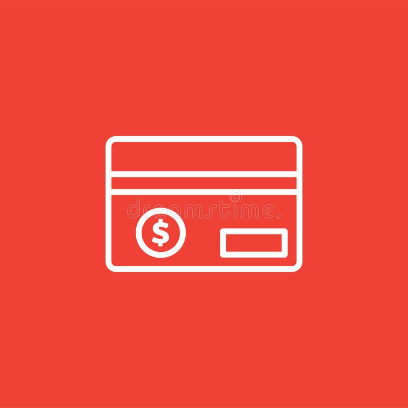 Credit Card Icon on Black Background. Black Flat Style Vector ...