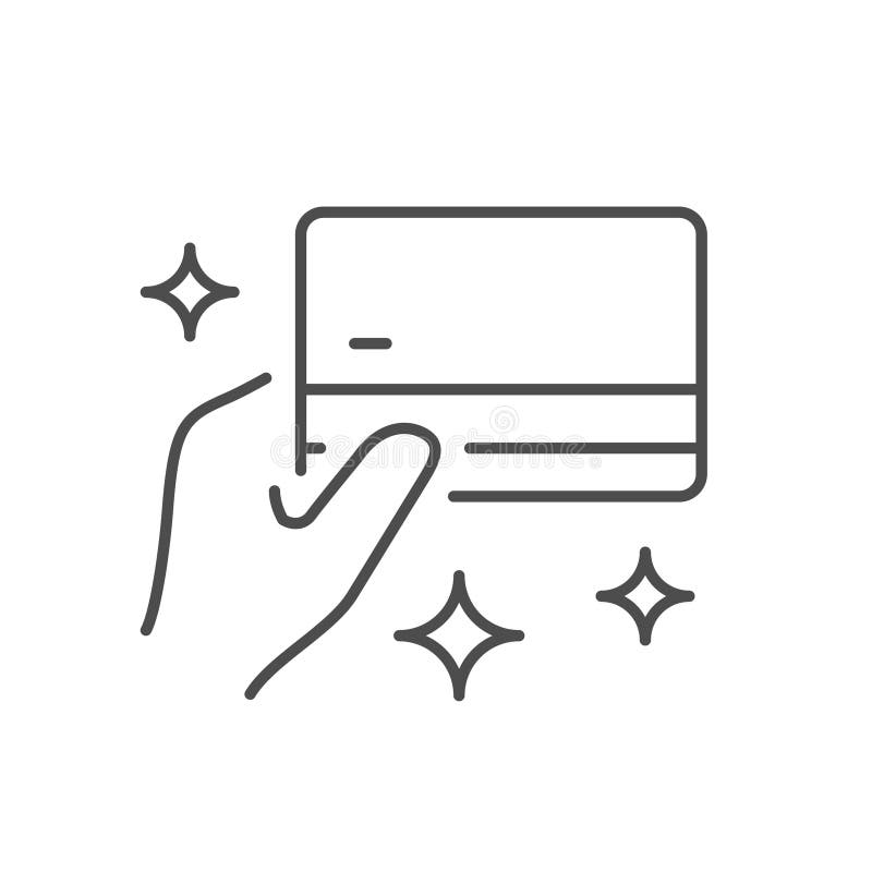 ID card line outline icon stock vector. Illustration of pass - 280399183