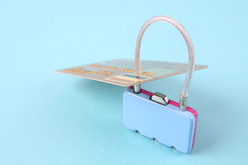 Credit card and lock stock image. Image of identity, house - 12396231