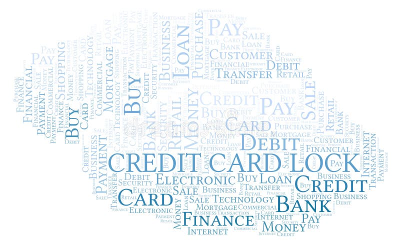 Credit Card Lock Word Cloud. Stock Illustration - Illustration of fonts ...