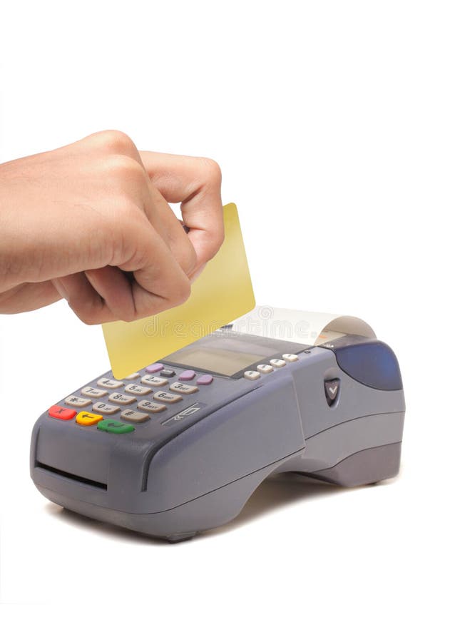 Making a Purchase with Credit Card Reader. Stock Photo - Image of ...
