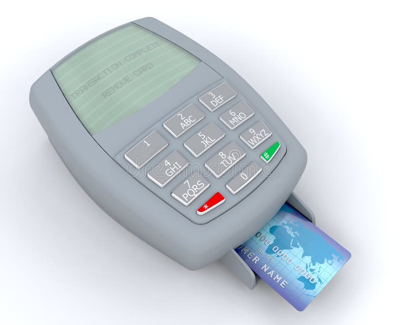 Credit card machine stock illustration. Illustration of plastic - 9578216