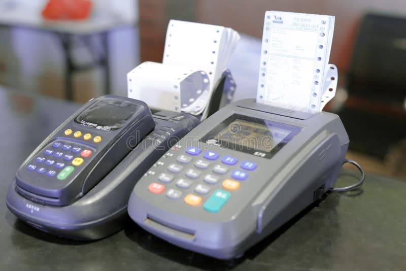 Credit card machine editorial photo. Image of buttons - 57974386