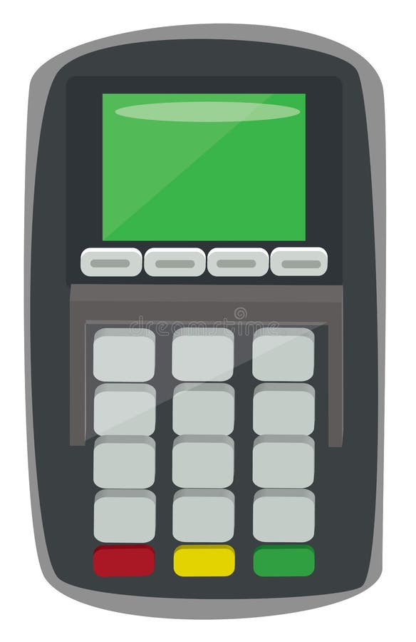 Credit Card Machine stock vector. Illustration of machine - 97058784