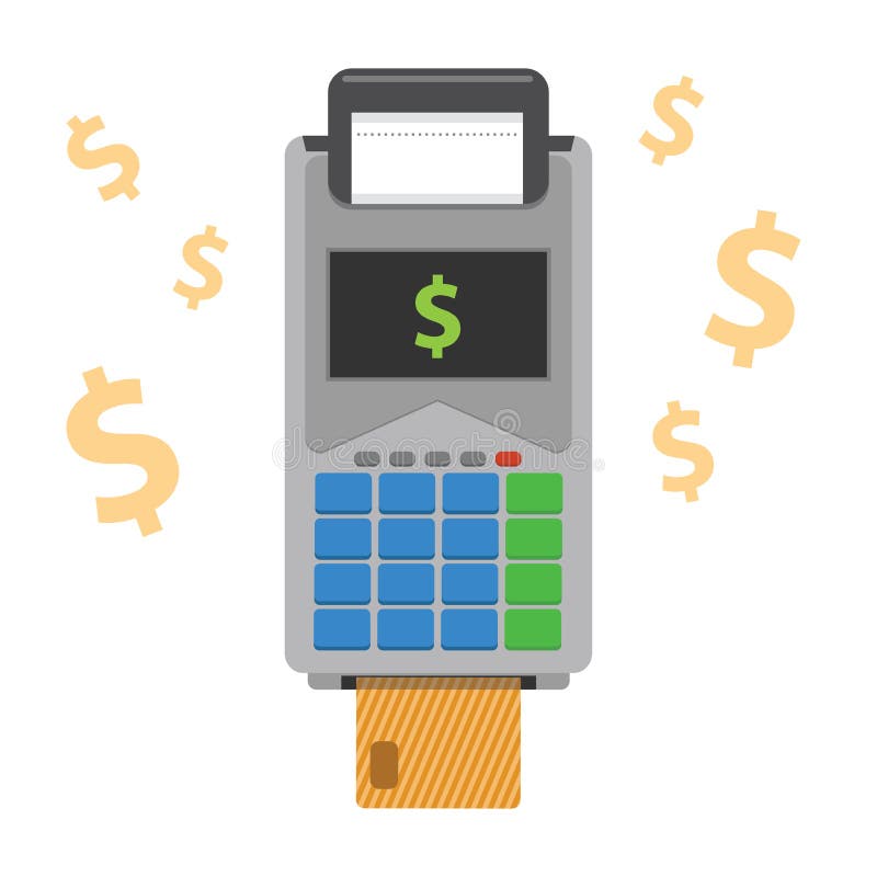 Credit card machine stock illustration. Illustration of payment - 9578216