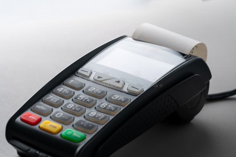 Credit Card Machine in Online Payment Concept Stock Image - Image of ...