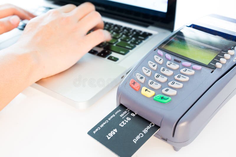 Credit Card Machine stock image. Image of customer, electronic - 54212175