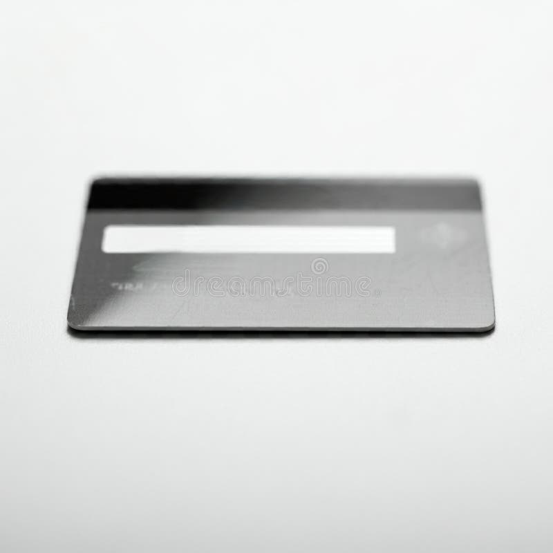 A Credit Card with a Magstripe Appears on a Plain White Surface. the ...