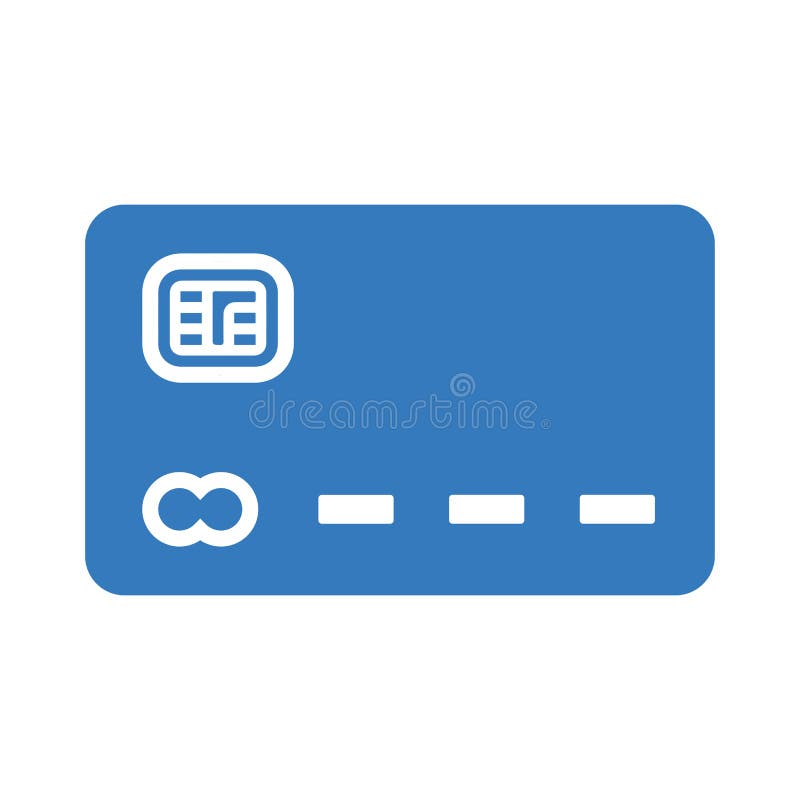 Credit Card, Master Card Icon. Blue Color Design Stock Illustration ...