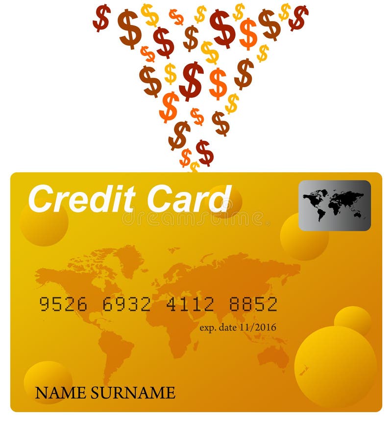 Credit Card Bank Account Statement Template Stock Vector - Illustration ...