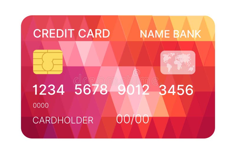 Credit Card Multicolor Template Vector with Abstract Design Stock ...