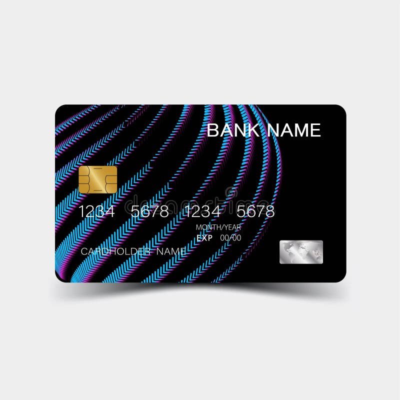 Credit Card Template, Luxurious. Editable Vector Design Stock Vector ...