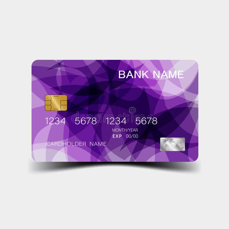 Modern Credit Card Template Design. with Inspiration from the Line ...