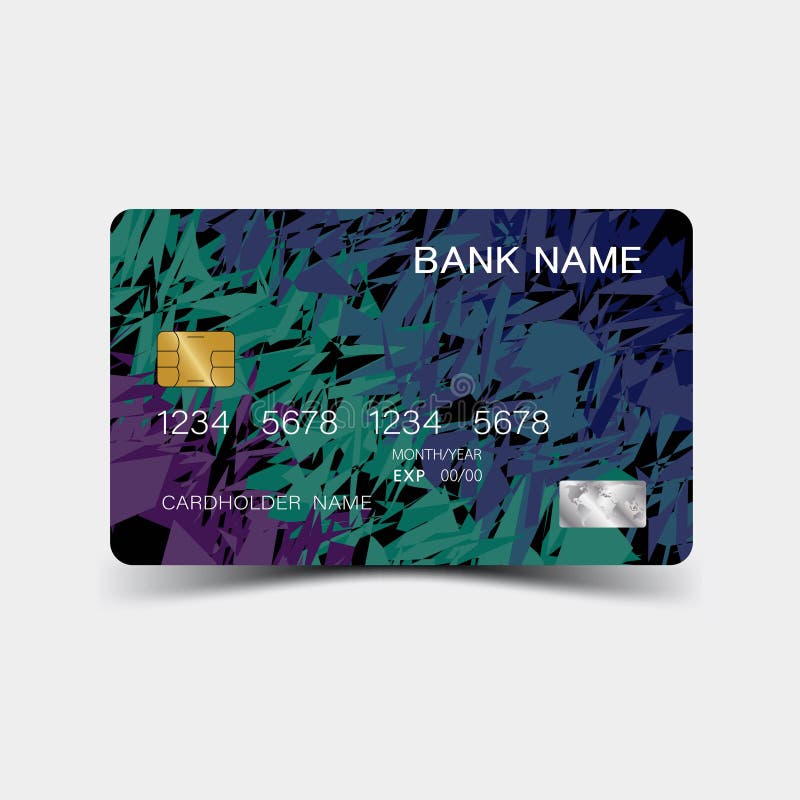 Colour Credit Card Desing. and Inspiration from Abstract Stock Vector ...