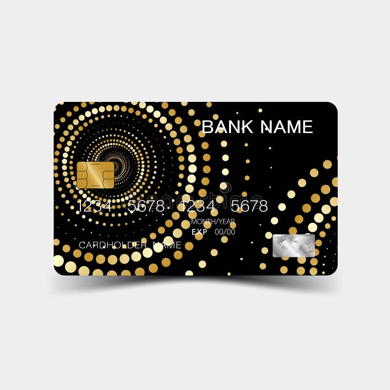 3D Credit Card Template, Luxurious. Editable Vector Design Stock Vector ...