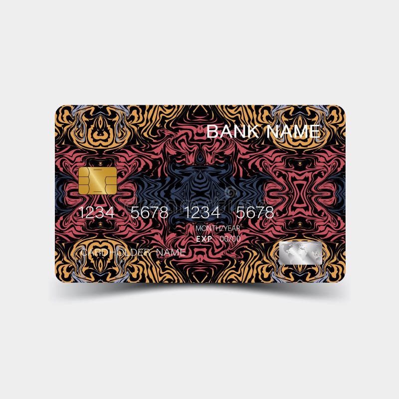 Credit Card Template, Luxurious. Editable Vector Design Stock Vector ...