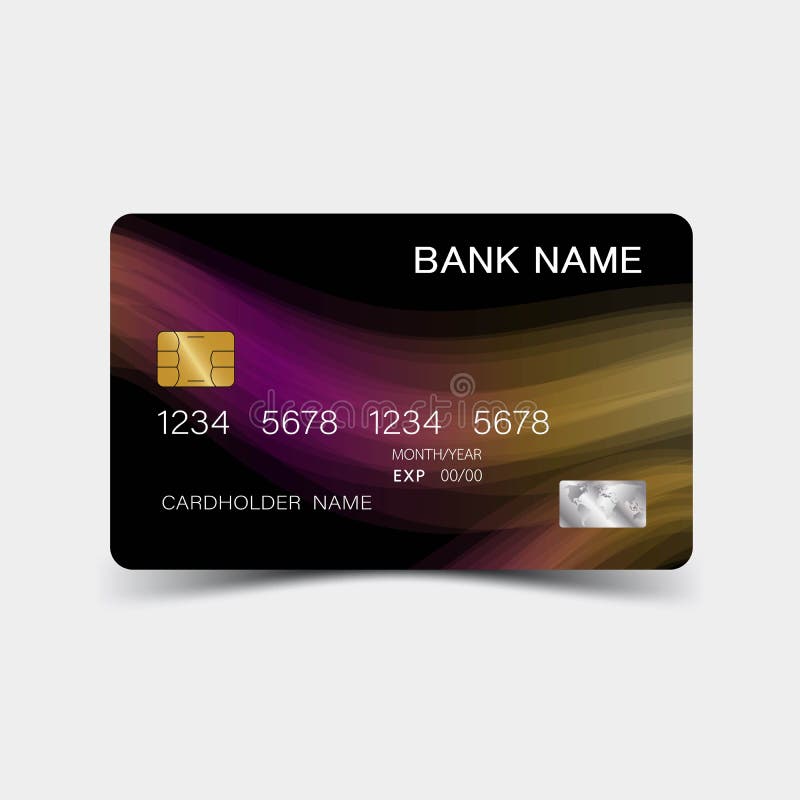 Credit Card Template, Luxurious. Editable Vector Design Stock Vector ...