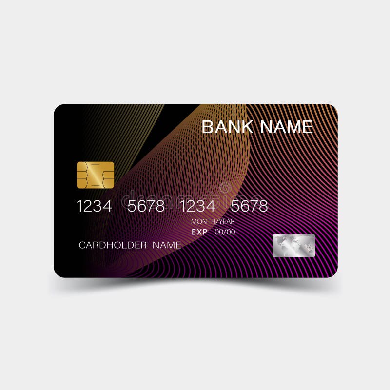 Credit Card Template, Luxurious. Editable Vector Design Stock Vector ...