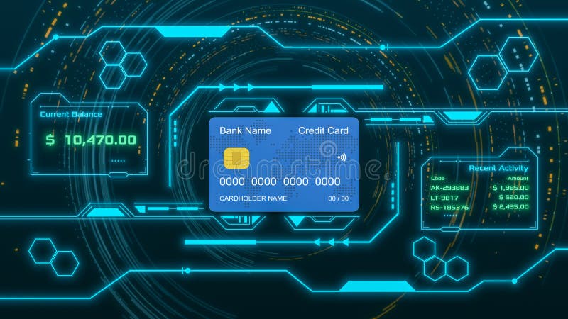 Credit Card and New Technologies Stock Illustration - Illustration of ...