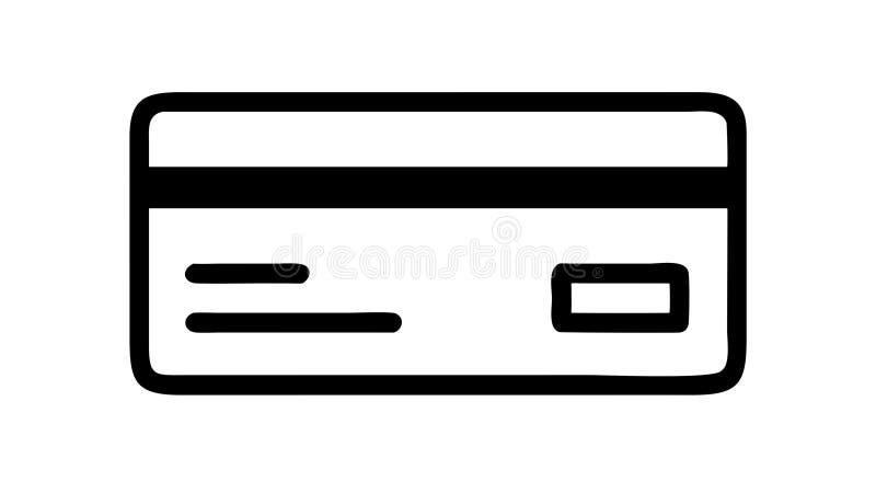 Credit Card Outline Icon Secure Payment Finance, Vector Design ...