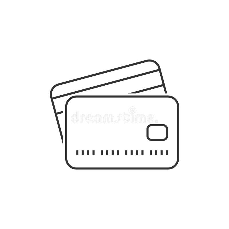 Atm with card outline icon stock vector. Illustration of bank - 113365955