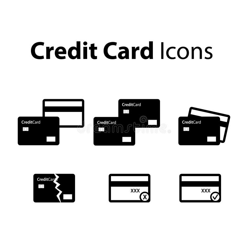 Credit Card Package Icons Vector Stock Illustration - Illustration of ...