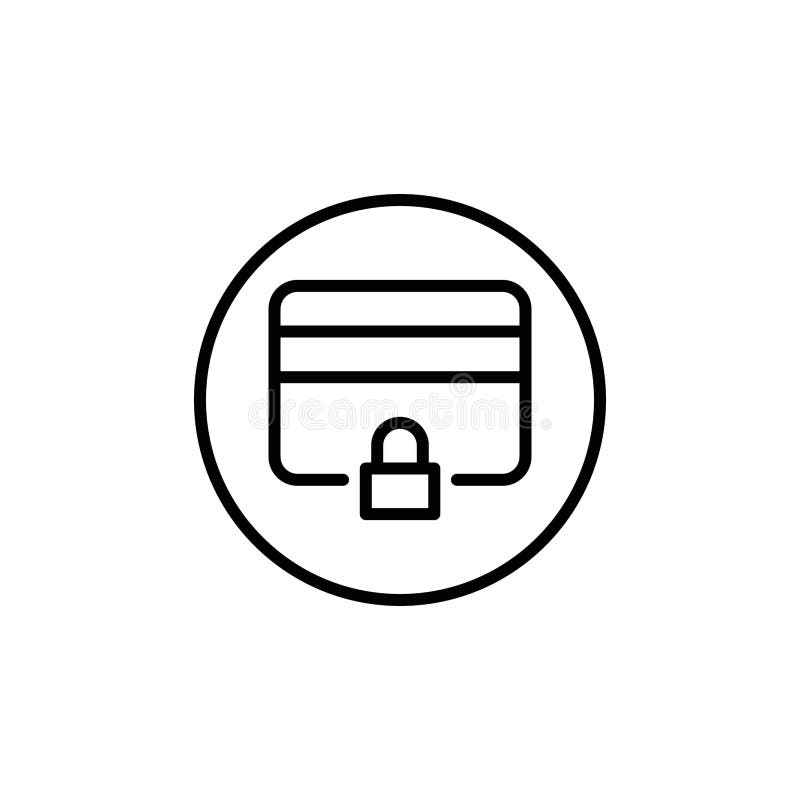 Credit Card Padlock Icon Thin Vector Set Stock Vector - Illustration of ... Credit Card Padlock Icon Thin Vector Set Stock Vector - Illustration of ...