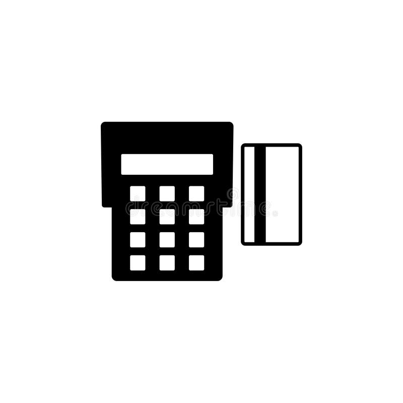 Credit Card Pay POS Terminal Flat Vector Icon Stock Vector ...