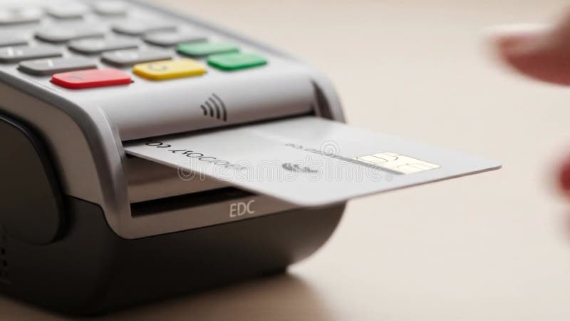 Credit Card Payment Processing Stock Footage - Video of sale, inserting ...