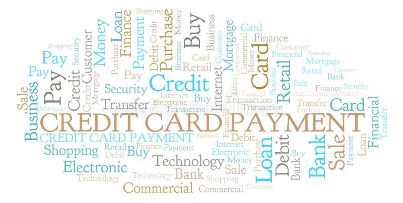 Credit Card Payment Word Cloud. Stock Illustration - Illustration of ...