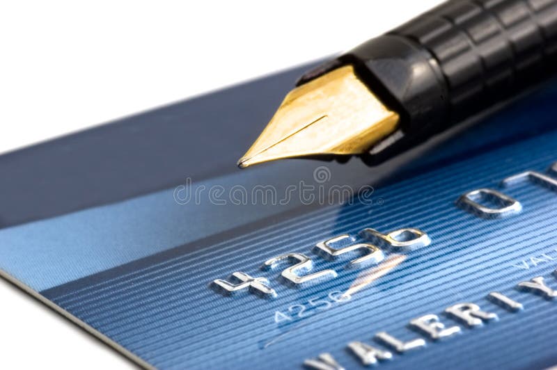 Credit card and pen stock photo. Image of close, credit - 4726236