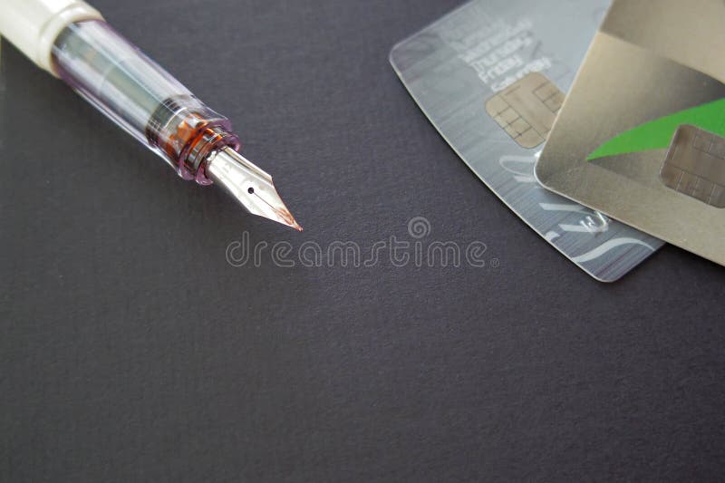 Credit card and pen stock image. Image of credit, duty - 64083839