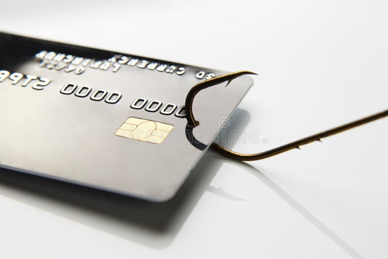 Credit Card Phishing Attack. Credit Card a Fish Hook, Close-up Stock ... Credit Card Phishing Attack. Credit Card a Fish Hook, Close-up Stock ...