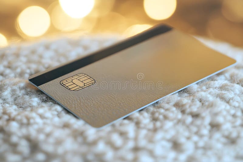Credit Card Resting on Soft Fabric Surface with Blurred Background ...