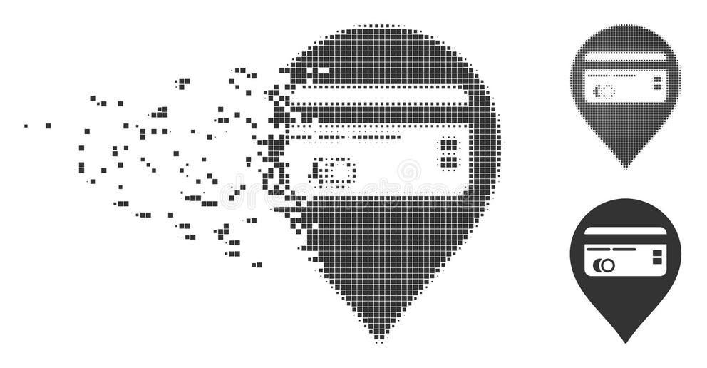 Credit Card Pointer Decomposed Pixel Icon Stock Vector - Illustration ...