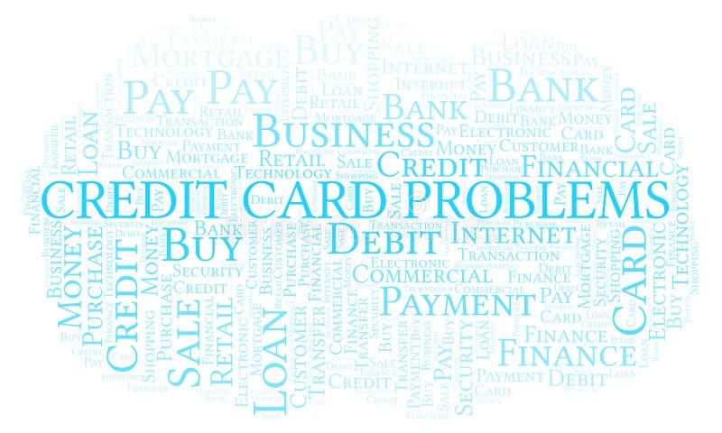 Problems with credit card stock vector. Illustration of manager - 20599349