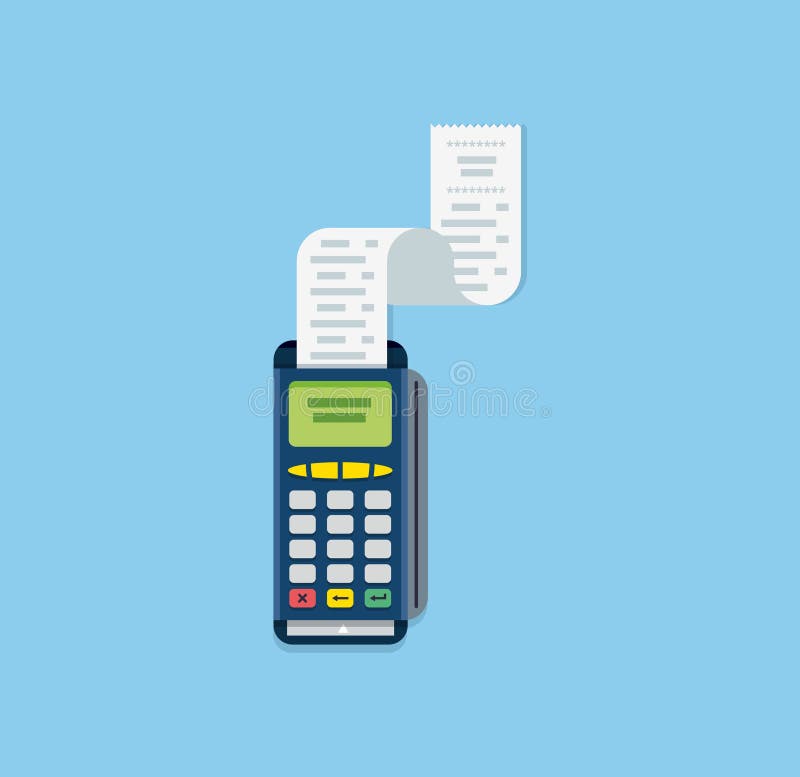 Credit Card Processing - Illustration in Flat Style. Stock Illustration ...