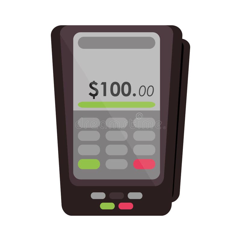 Credit Card Processing Terminal , Vector Illustration Stock ...