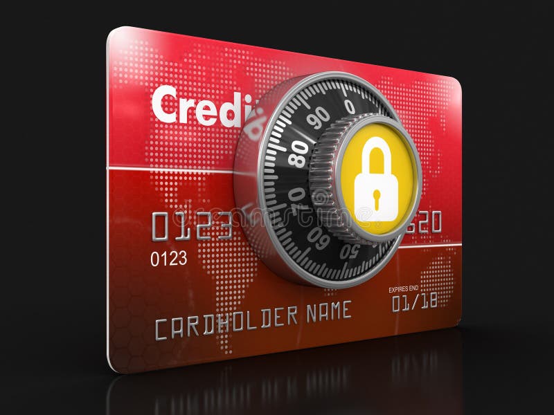 Credit Card Protection (clipping Path Included) Stock Illustration ...