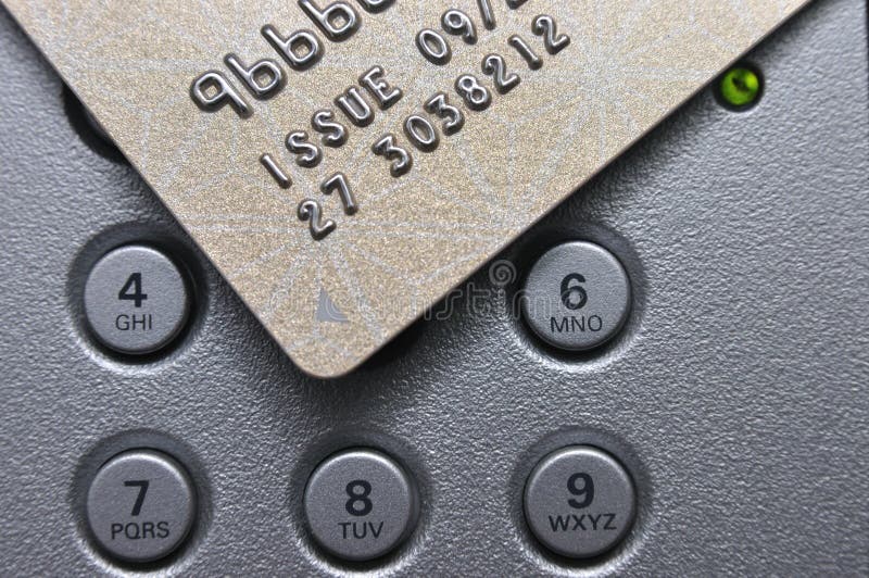 Credit Card and Push Button Stock Image - Image of business, number ...