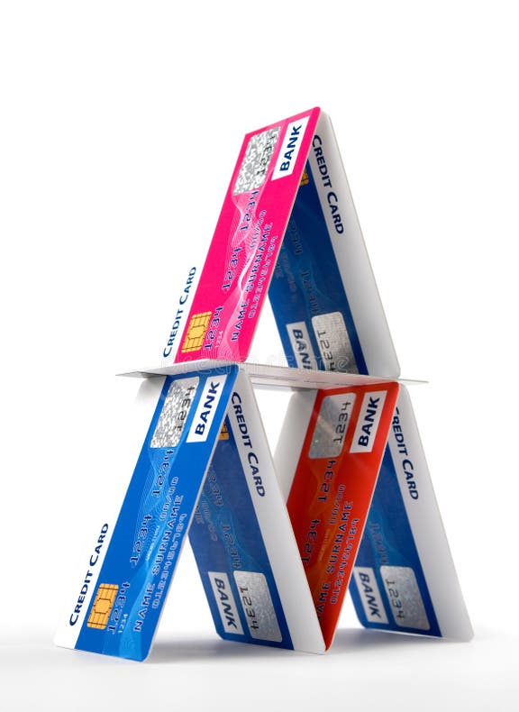 Credit card pyramid stock image. Image of pyramid, shopping - 14787059