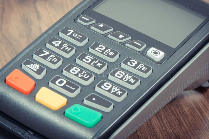 Credit Card Reader As Device Using for Cashless Paying. Payment ...