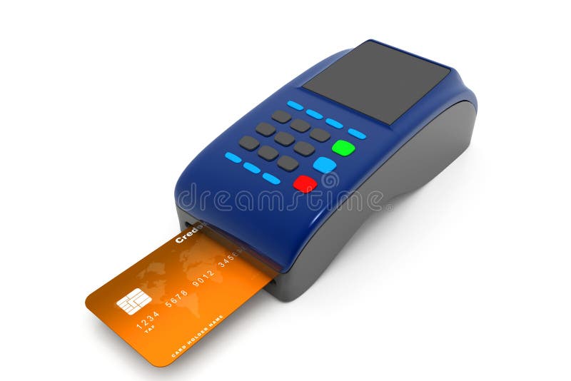 Credit card reader stock illustration. Illustration of machine - 48729498